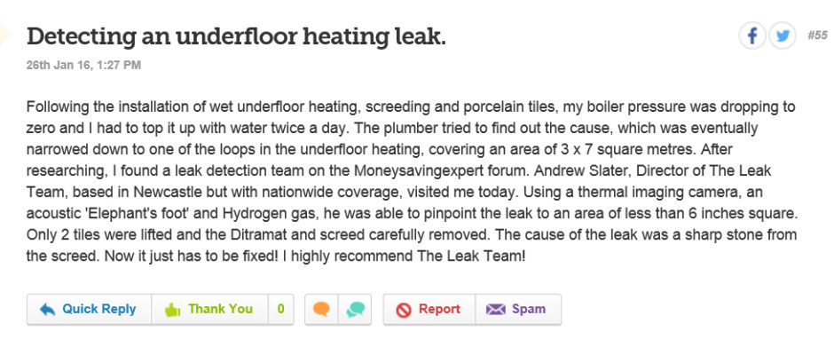 MSE forum screenshot - The Leak Team